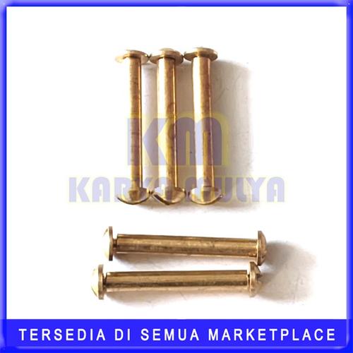 Jual Paku Baut Gold Paku Jilid Ukuran 3.5 Cm Mur Paku Baut 35 mm - KM ...