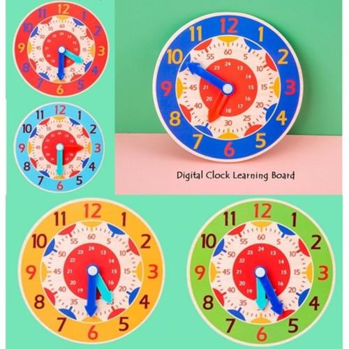 Jual Mainan Edukasi Anak Puzzle Jam Kayu ~ Belajar Mengenal Jam dan ...