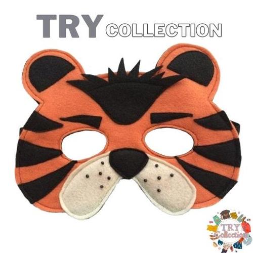 Jual Baru [Try Collection] Topeng Mask Desain Hewan Harimau Bahan Kain ...