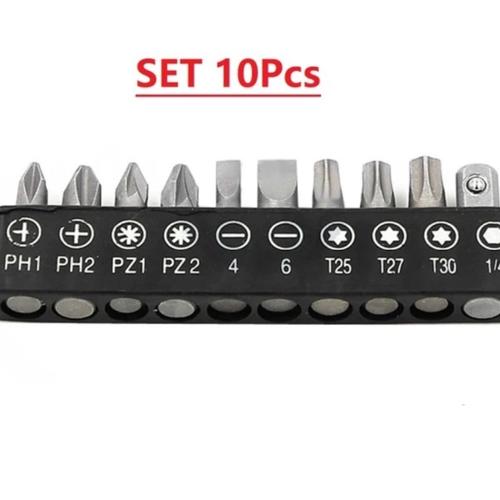 Jual Mata Obeng Plus Minus Set / mata Obeng Screwdriver Hex Bit Set ...