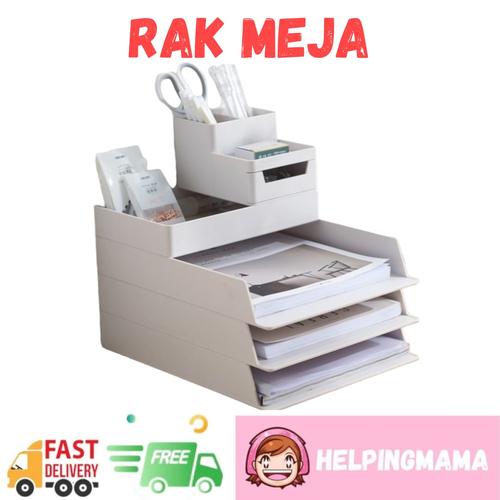 Jual Rak Meja Tempat Dokumen Alat Kantor Stationery Organizer Rak Buku ...