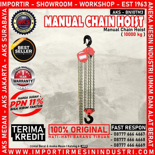 Jual Chain Block Takel Katrol Hoist 10 Ton x 3 meter Chain Hoist ...