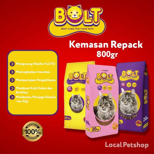 Jual BOLT Makanan Kucing Repack Dry Cat Food Murah Kemasan KG Original ...