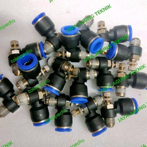 Jual fitting pneumatic speed control with selang 8 mm drat 1/8 ( sl 8-01 ) - Jakarta Barat ...