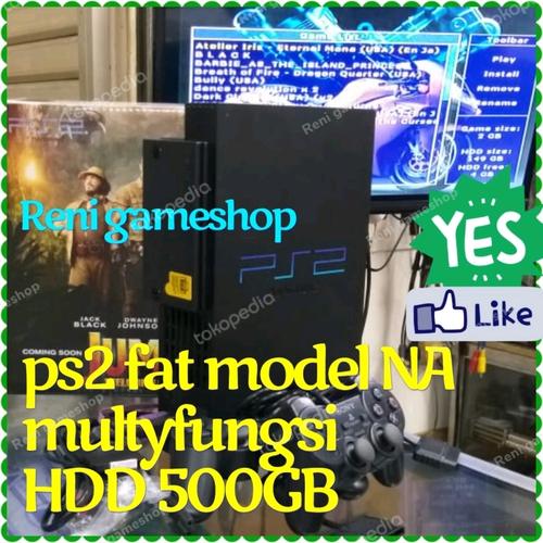 Jual PS2 PLAYSTATION 2 FAT MODEL NA MULTYFUNGSI HDD 500GB fullgame ...
