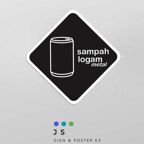 Jual STICKER K3 SAFETYSIGN - SAMPAH LOGAM - S(15x15cm) - Kab. Malang ...
