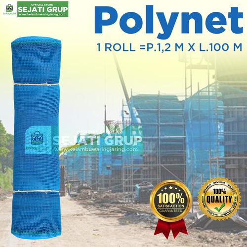 Jual JARING POLYNET 1 ROLL - 1,2 X 100M - 1,3 X 100M - JARING SAFETY ...