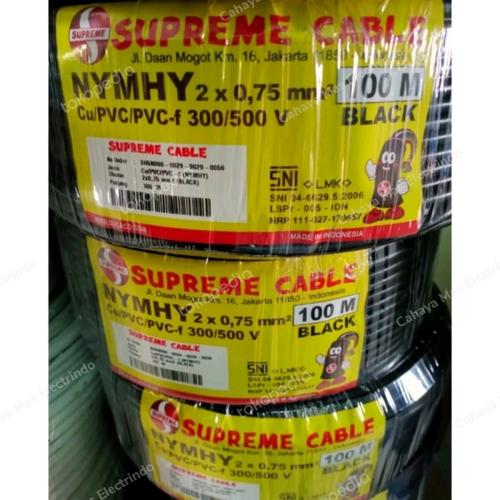 Jual KABEL LISTRIK NYYHY NYMHY 2X1,5MM SERABUT SUPREME 1ROLL @100M - Putih - Jakarta Pusat ...