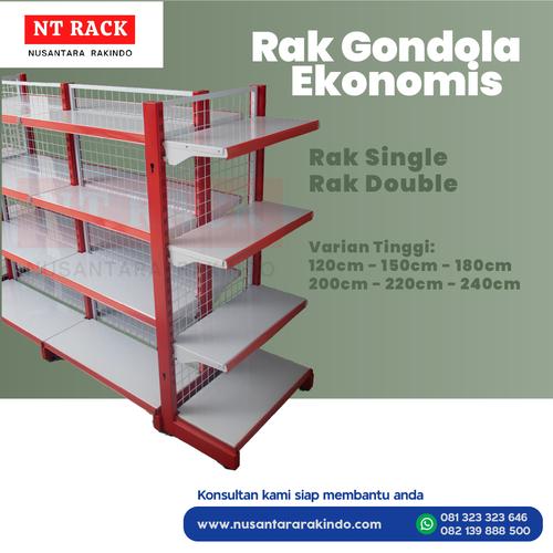 Promo TERMURAH FREE ONGKIR Rak Toko Minimarket Gondola Double Ekonomis ...