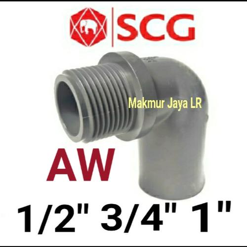 Jual KNEE DRAT LUAR 1/2" 3/4" 1" VALVE ELBOW 1/2 3/4 1 inch KDL Keni PVC AW - 1/2' inch SCG ...