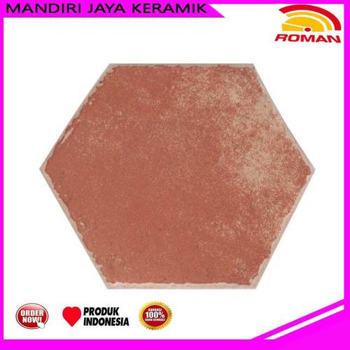 Jual Keramik Roman Hexagonal GH348075 dSorano Rosso 34x39 Kw 1 - Kota ...