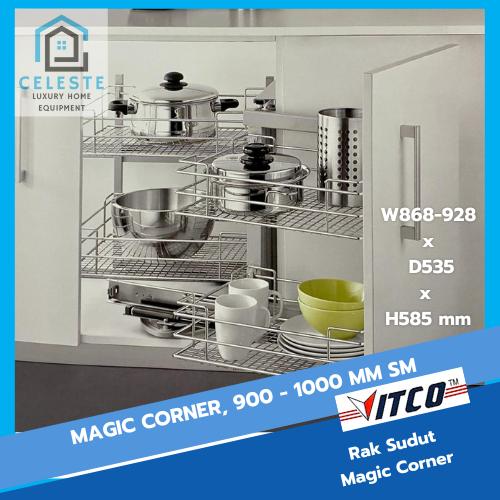 Jual VITCO Magic corner slowmotion / Rak Sudut untuk Kabinet 900 - 1000 ...