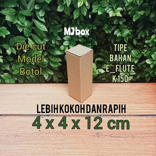 Jual Kardus uk 4x4x12 cm.. box currageted die cut untuk packing botol ...