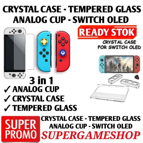 Jual Crystal Case Switch Oled Tempered Glass Switch Oled Analog Cup ...