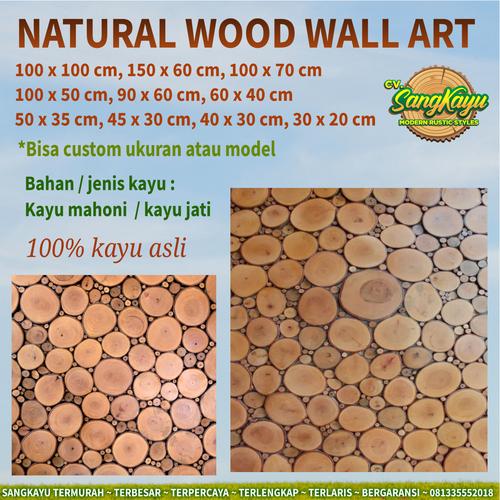 Jual Wood wall art hiasan dinding kayu 30x20 bkn wallpaper dekorasi ...