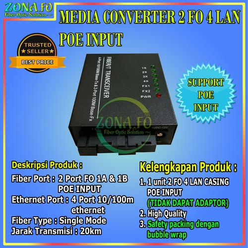 Jual Media Converter 2 Port FO 4 Port LAN POE 10/100 2 FO 4 LAN POE - Kota Tangerang - Zona FO ...