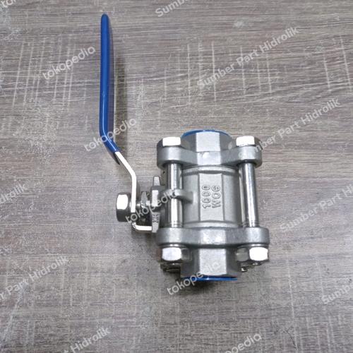 Jual BALL VALVE / STOP KRAN SANKYO 2 INCH 1000 WOG SS 316 / 3PC ...