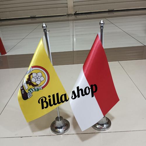 Jual Bendera OSIS SMP Dasar Kuning dan Merah putih + Tiang Stenlis ...