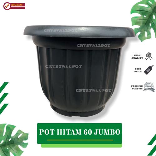 Jual pot bunga tanaman plastik hitam 60cm - JUMBO 60 HITAM - Kota ...