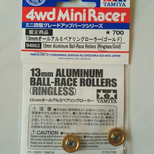 Jual Tamiya 94862 13mm Aluminum Ball Race Rollers (Ringless/Gold ...