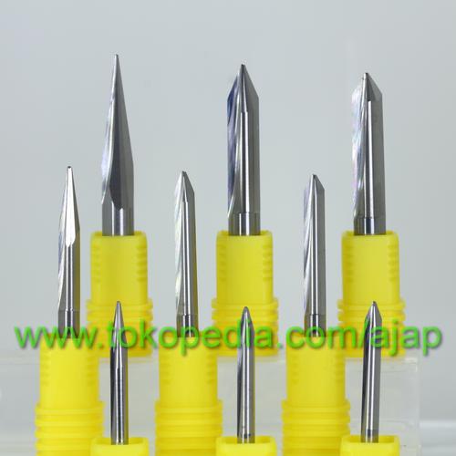 Jual Mata ROUND Tip Grafir Ukir V CNC router bit 2F Double Straight V ...