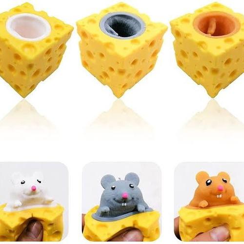 Jual MOUSE IN THE CHEESE SQUEEZE TOY fidget toys tikus pencet keju ...