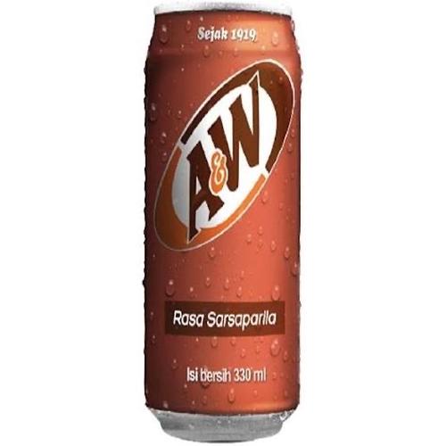 Jual AW Rootbeer / A&W Root Beer l Sarsaparila 1 Dus / Karton 24 Kaleng ...