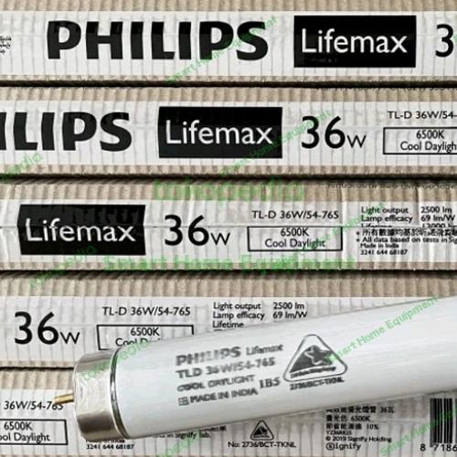 Jual Lampu Neon Philips TL-D 36W/54 765 Lifemax 1200MM 36W 36 Watt 36 W ...