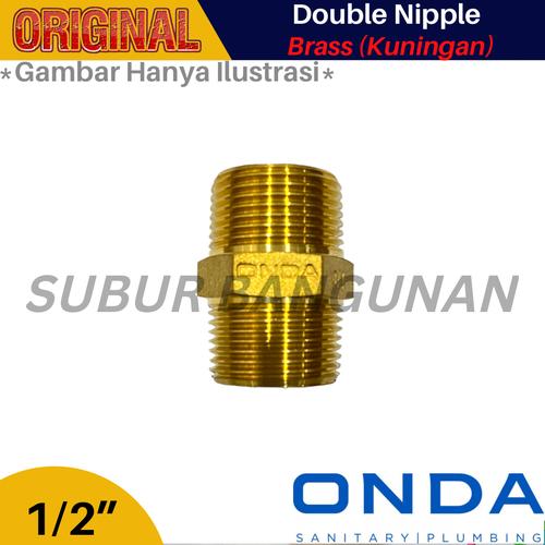 Jual Double Nipple Onda 1/2" Brass Kuningan Doble Nepel Nepple Valve - Kota Makassar - Subur ...