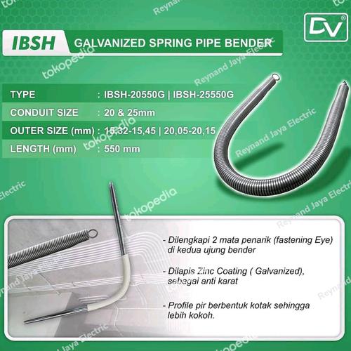 Jual galvaniz spring conduit bender penekuk pipa conduit size 20/25mm ...
