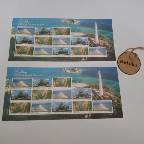 Jual Full Sheet Perangko seri Belitung / Belitong UNESCO Global Geopark ...