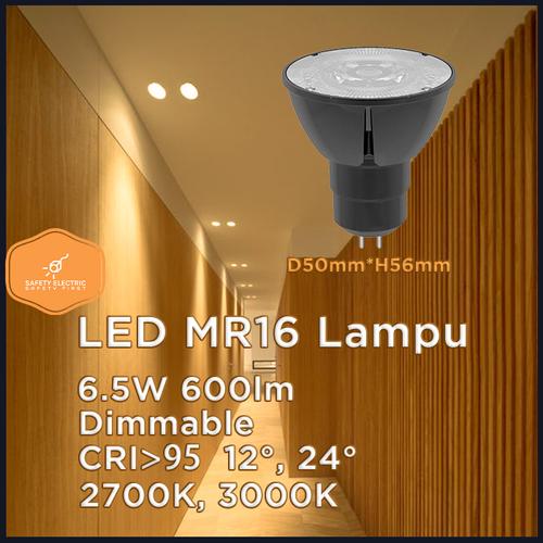 Jual LAMPU HALOGEN 6.5W 7W LED MR16 Lampu Dimmable 6.5W 2700 3000K 12 ...