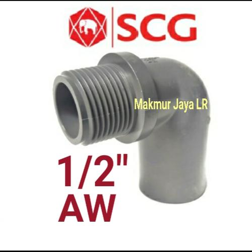 Jual KNEE DRAT LUAR 1/2" 3/4" 1" VALVE ELBOW 1/2 3/4 1 inch KDL Keni PVC AW - 1/2' inch SCG ...