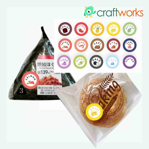 Jual STICKER PENANDA RASA KUE ROTI / MAKANAN - 2 CM isi 100 PCS - Kab ...