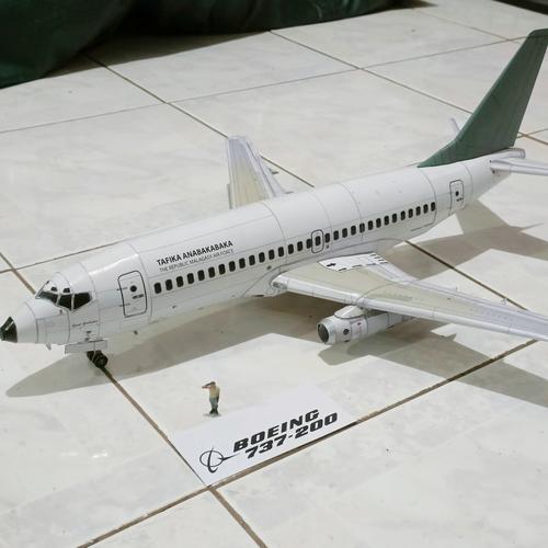 Jual Papercraft Miniatur Pesawat Boeing 737-200 skala 1/72 - Jakarta ...