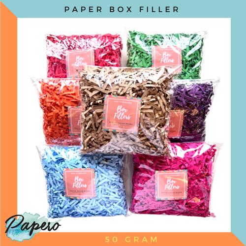 Jual Box Filler Kertas Pengisi Box Warna Cerah Shreded Paper - Biru ...