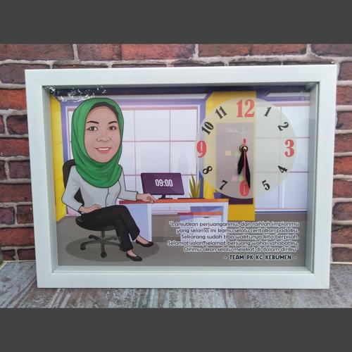 Jual JAM CUSTOM DINDING VEKTOR KARIKATUR HADIAH KEKINIAN KADO ...