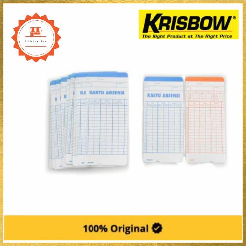 Jual set kartu absensi 100 pcs / kartu absensi / absensi / kantor ...