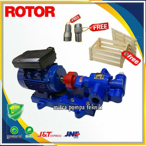 Jual pompa Gear Pump ROTOR RK.33.3 Pompa Oli/Solar + Motor 2,2 kw 3hp ...