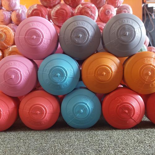 Jual barbel barbell gym fitness olahraga berat 2kg dua kilo - oranye ...