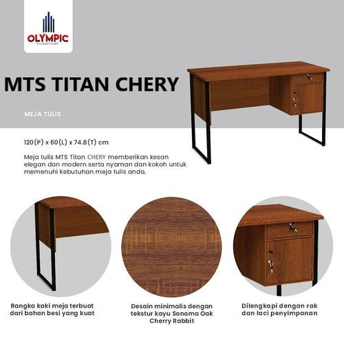 Jual Meja Tulis 1/2 biro kaki besi Olympic MTS Titan Cherry. - Kota ...