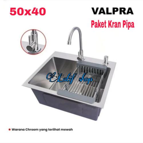 Jual kitchen sink 5040 stainless paket kran pipa bak cuci piring 50x40 ...