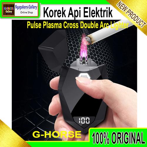 Jual Korek Api Elektrik Pulse Plasma Cross Double Arc Lighter - G-HORSE ...
