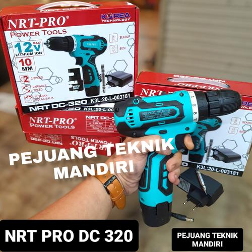 Jual MESIN BOR CORDLESS NRT PRO DC 320 12V / CORDLESS DRILL NRT PRO ...