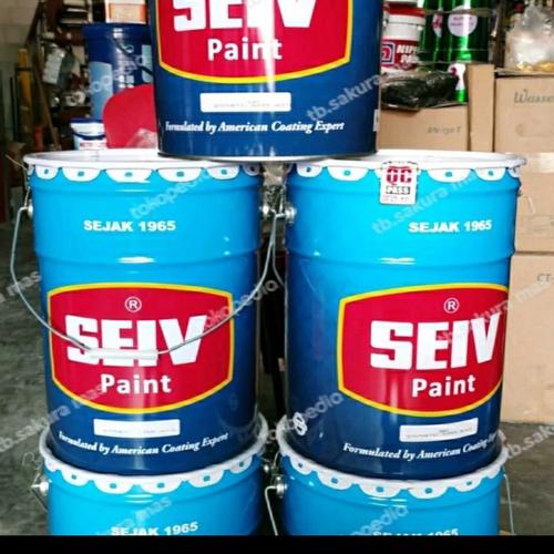 Jual cat seiv 5 lt..hitam kilap..hitam doff.putih kilap dan putih doff ...