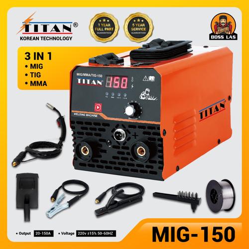 Jual mesin las TITAN mig 150a co2 tanpa gas 3in1/travo las/mesin las ...