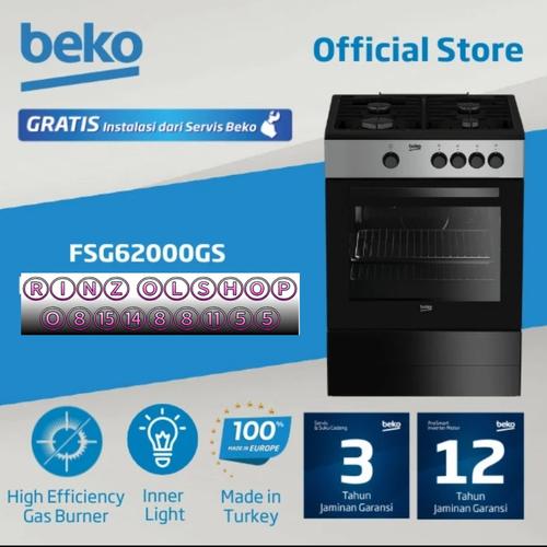 Promo BEKO FSG62000GS FREESTANDING COOKER GAS OVEN Cicil 0% 3x ...