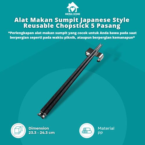 Jual SUMPIT ELEGAN 5 PASANG RINGAN / ALAT MAKAN SUMPIT MIE JAPANESE ...