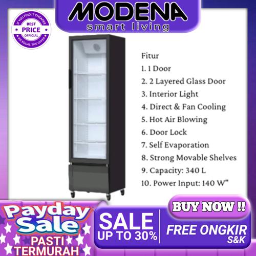 Jual Showcase MODENA SC 1235 SC1235 Display Cooler 4 Rak 230 Liter Low ...
