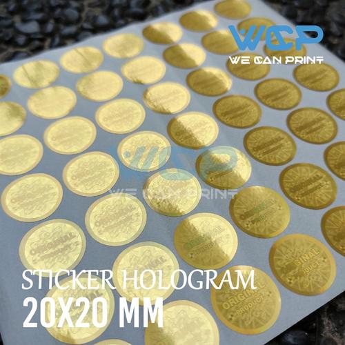 Jual STIKER HOLOGRAM ORIGINAL PRODUCT BULAT 2 CM x 2 CM STICKER SEGEL ...